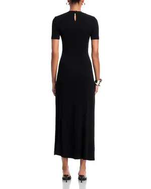 Rabanne Draped Stretch Jersey Maxi Dress - Black