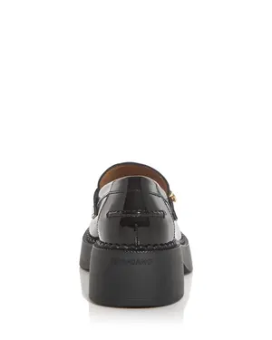 FERRAGAMO Caminia Gancini Chunky Loafers - Nero