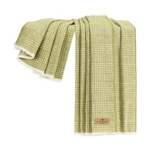 LANDS DOWNUNDER Sutton Plaid Throw - Lemongrass