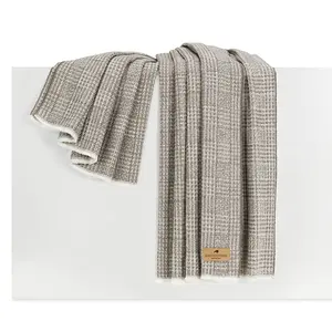 LANDS DOWNUNDER Sutton Plaid Throw - Mink