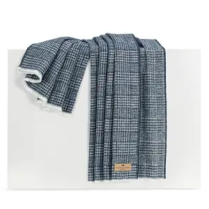 LANDS DOWNUNDER Sutton Plaid Throw Navy