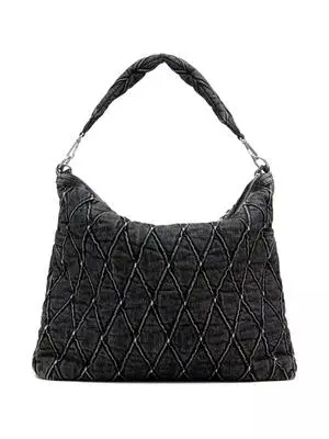 DIESEL® Quilted Shoulder Bag With Chain - Black