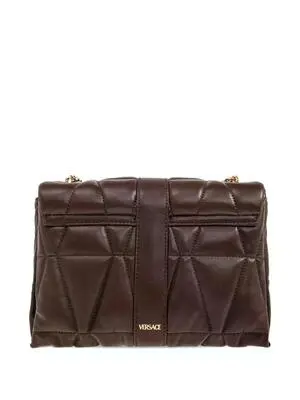 Versace Kleio Quilted Shoulder Bag - Brown