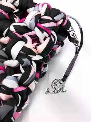 Emilio Pucci Knitted Cross Body Bag - Black