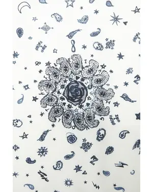 Zadig&Voltaire Bandana Print Mixed Silk Square Scarf