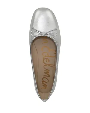 Sam Edelman Alie Leather Ballet Flats - Silver