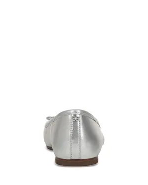 Sam Edelman Alie Leather Ballet Flats - Silver