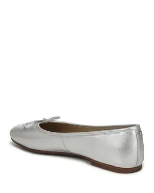 Sam Edelman Alie Leather Ballet Flats - Silver