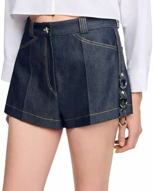 Sandro Denim Shorts - Deep Blue
