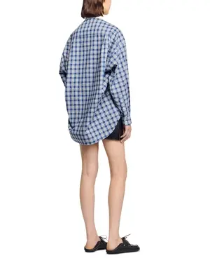 Sandro Rhinestone Check Shirt