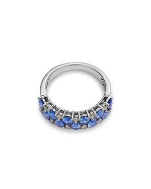Bloomingdale'S Sapphire And Diamond Band Ring