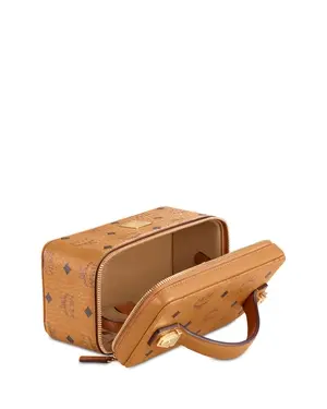 Mcm Aren Vi Mini Vanity Case Crossbody - Cognac
