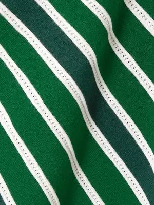 Max Mara Tallone Striped Pointelle-knit Midi Dress