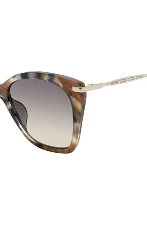 STUART WEITZMAN 56mm Cat Eye Sunglasses - Beige Grey Havana