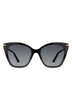 STUART WEITZMAN 56mm Cat Eye Sunglasses - Pattern Black White