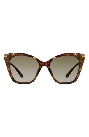 STUART WEITZMAN 56mm Cat Eye Sunglasses - Pattern Havana