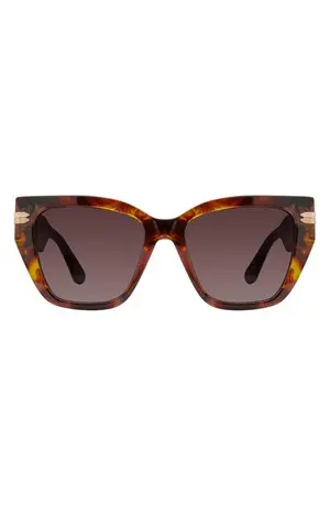 STUART WEITZMAN 53mm Cat Eye Sunglasses - Havana Pink