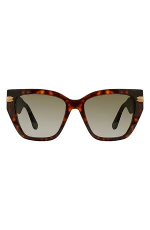 STUART WEITZMAN 53mm Cat Eye Sunglasses - Havana