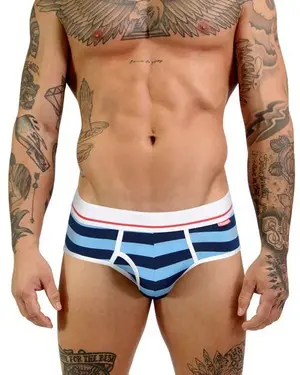 MOSMANN AUSTRALIA Briefs - Blue Stripes