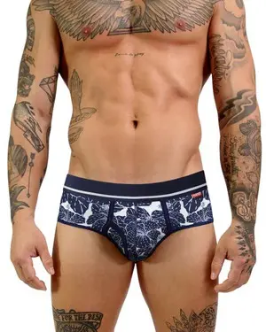 MOSMANN AUSTRALIA Briefs Navy Floral Print