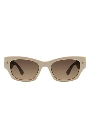 STUART WEITZMAN 52mm Rectangular Sunglasses Beige