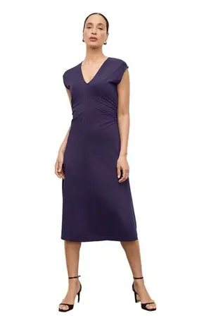 M.M.LAFLEUR Marina Ruched Midi Dress