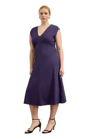 M.M.LAFLEUR Marina Ruched Midi Dress