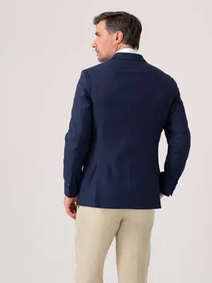 KOY CLOTHING Tailored Wool Blazer - Navy