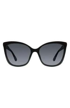 STUART WEITZMAN 56mm Butterfly Sunglasses - Black