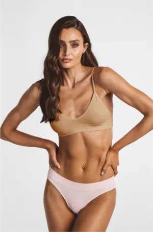 LDMA Low Show V Bralette Dusty Nude