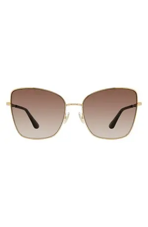 STUART WEITZMAN Butterfly Sunglasses - Gold Brown Horn