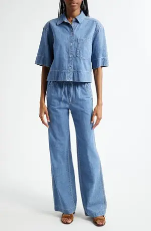 Veronica Beard Dunford Drawstring Jeans