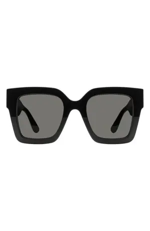 STUART WEITZMAN 51mm Polarized Square Sunglasses - Black
