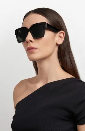 STUART WEITZMAN 51mm Polarized Square Sunglasses