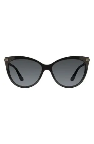 STUART WEITZMAN 57mm Butterfly Sunglasses - Black