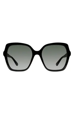 STUART WEITZMAN 56mm Square Sunglasses - Black