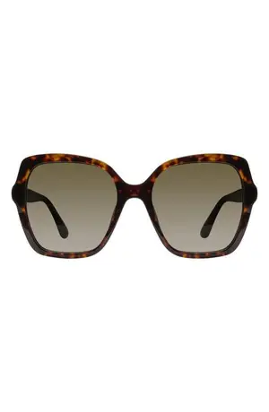 STUART WEITZMAN 56mm Square Sunglasses - Havana