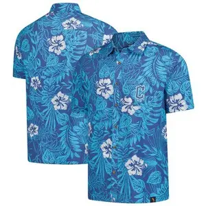 MARGARITAVILLE Cleveland Guardians Palm Shade Party Button-up Shirt - Navy