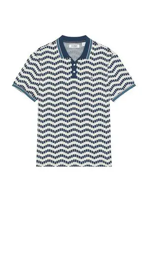 ORIGINAL PENGUIN Jacquard Textured Polo In Navy
