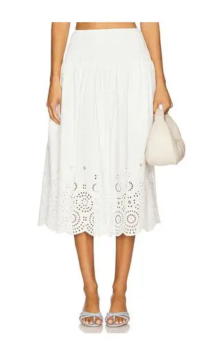 L'academie Lya Midi Skirt - White