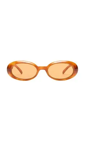 Le Specs Work It! Sunglasses - Vintage Tort & Amber Tint