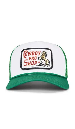 SENDERO PROVISIONS CO. Cowboy Pro Shop Cap White & Green