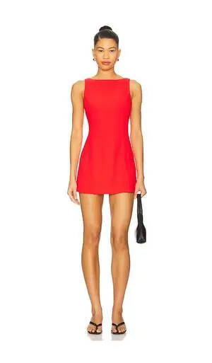 Amanda Uprichard Crepe Romper With Overlay - Red