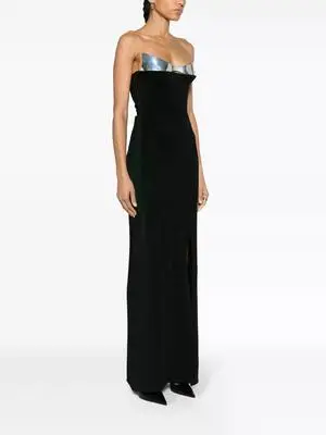 MUGLER Structured Strapless Maxi Dress