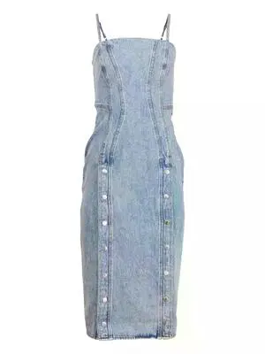 FLEUR DU MAL Denim Mini Dress - Blue