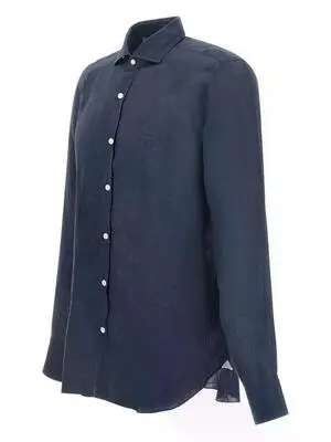 BARBA NAPOLI Linen Shirt - Blue