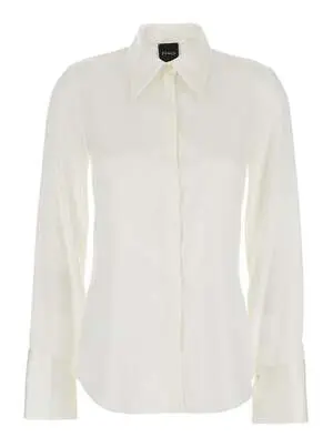 PLAIN Silk Shirt With Pointed Collar