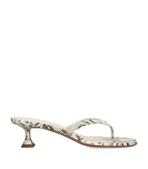 Women's Embossed Leather Sandals