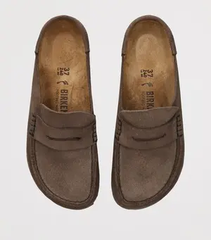 BIRKENSTOCK Suede Naples Slip-on Shoes - Brown