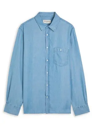 Officine Générale Lyocell Shirt - Blue